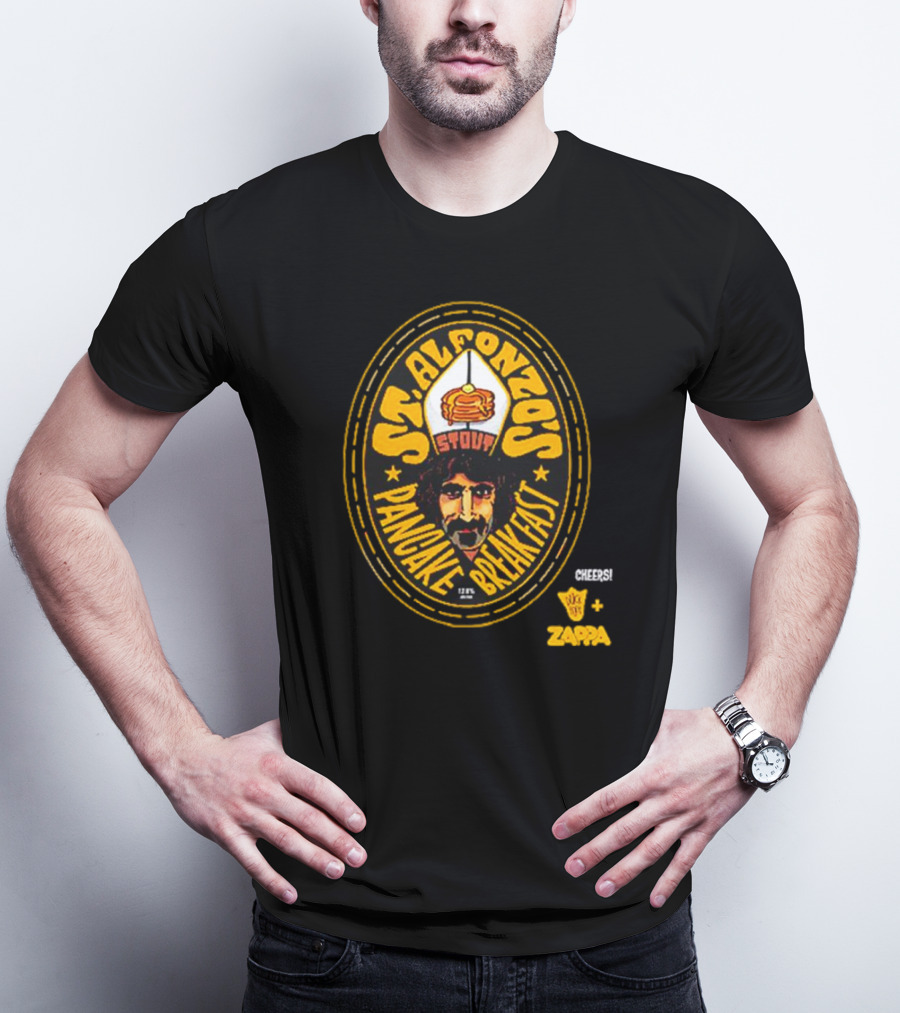 St Alfonzo's Stout Pancake Breakfast Cheers Zappa T-Shirt