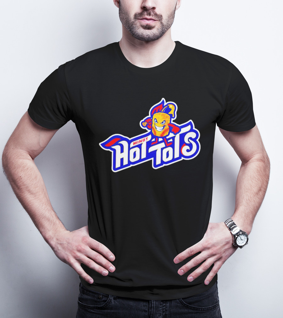 Minot Hot Tots Flame Character T-Shirt