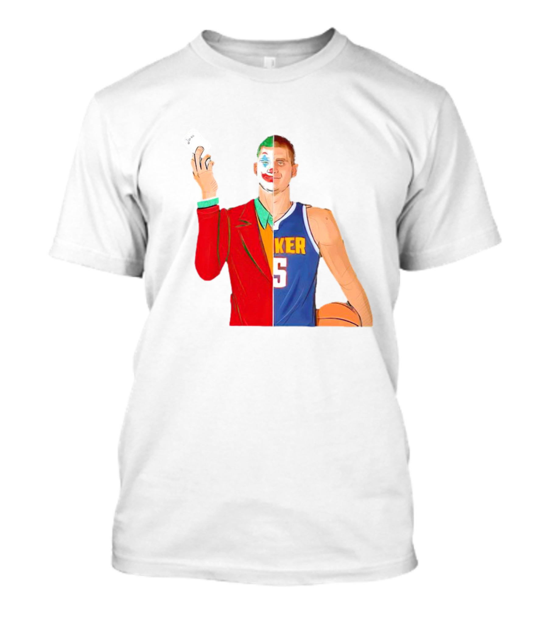 Nikola Jokic The Joker Dual Basketball Character T-Shirt
