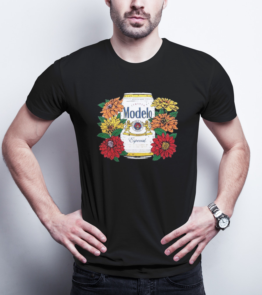 Cerveza Modelo Especial Floral Can T-Shirt