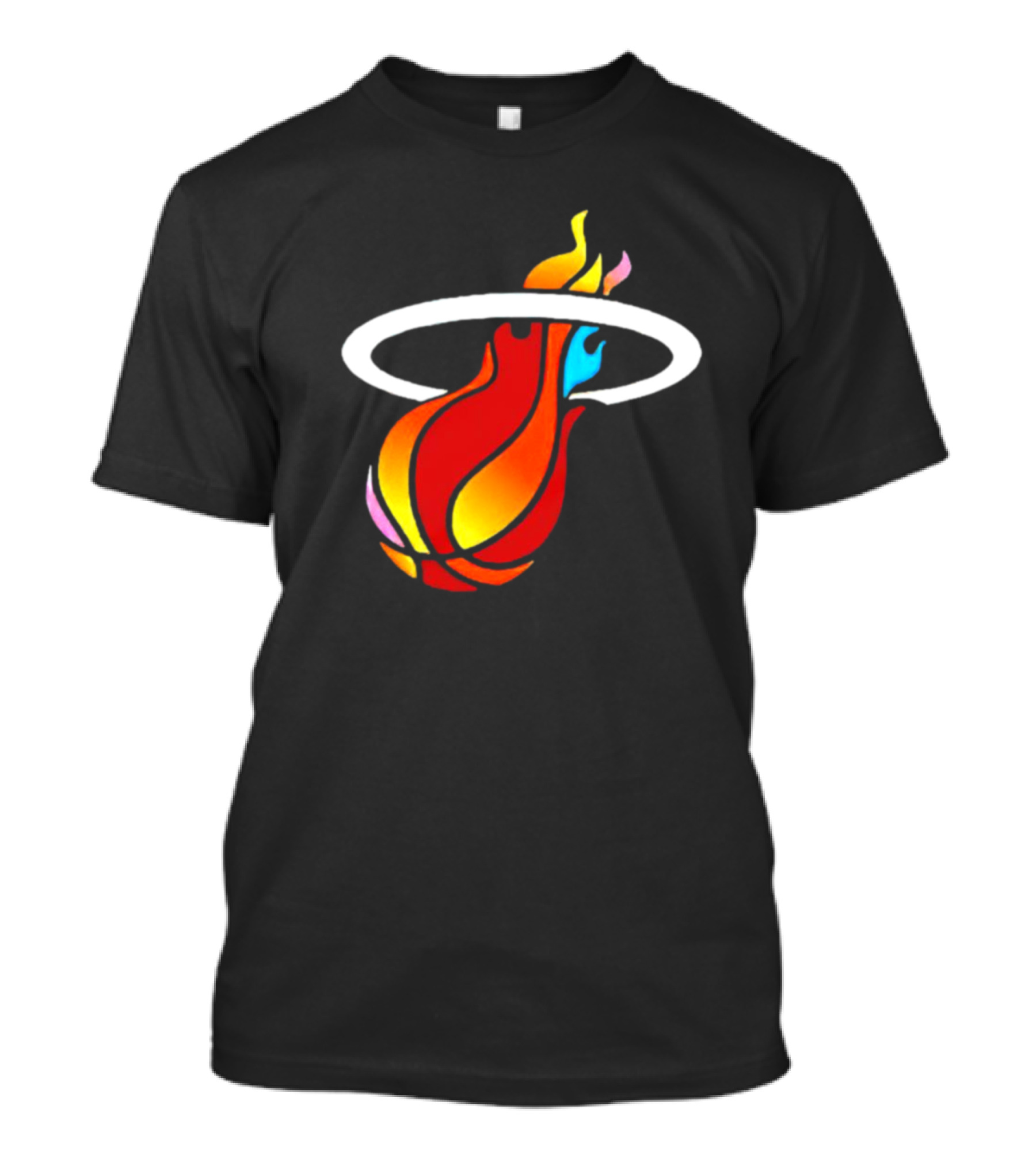 Miami Heat Basketball Flame Icon Mashup T-Shirt