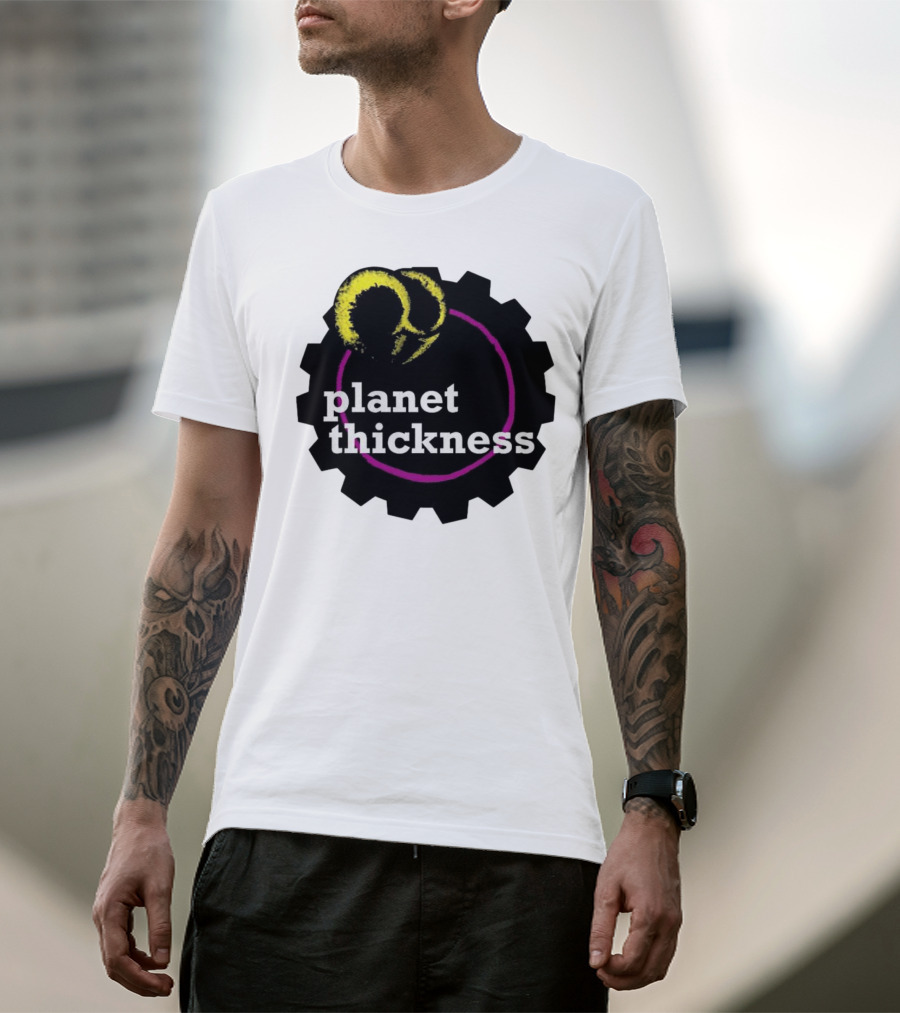 Planet Thickness Tennis Ball Circle Gear Emblem T-Shirt
