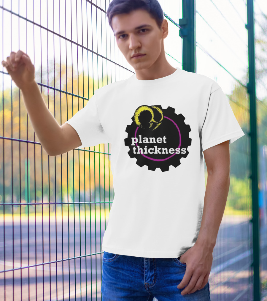 Planet Thickness Tennis Ball Circle Gear Emblem T-Shirt