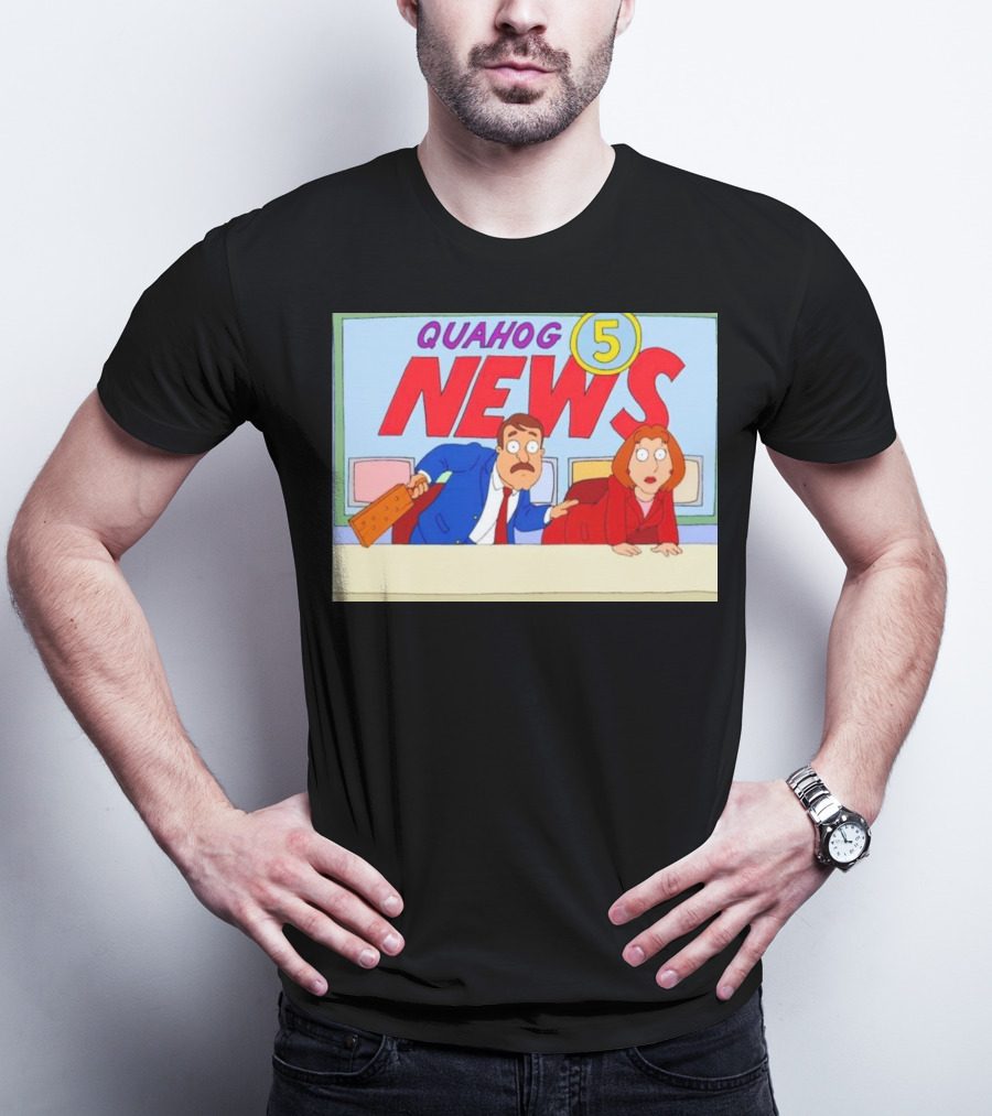Quahog 5 News Family Guy Cartoon Scene T-Shirt