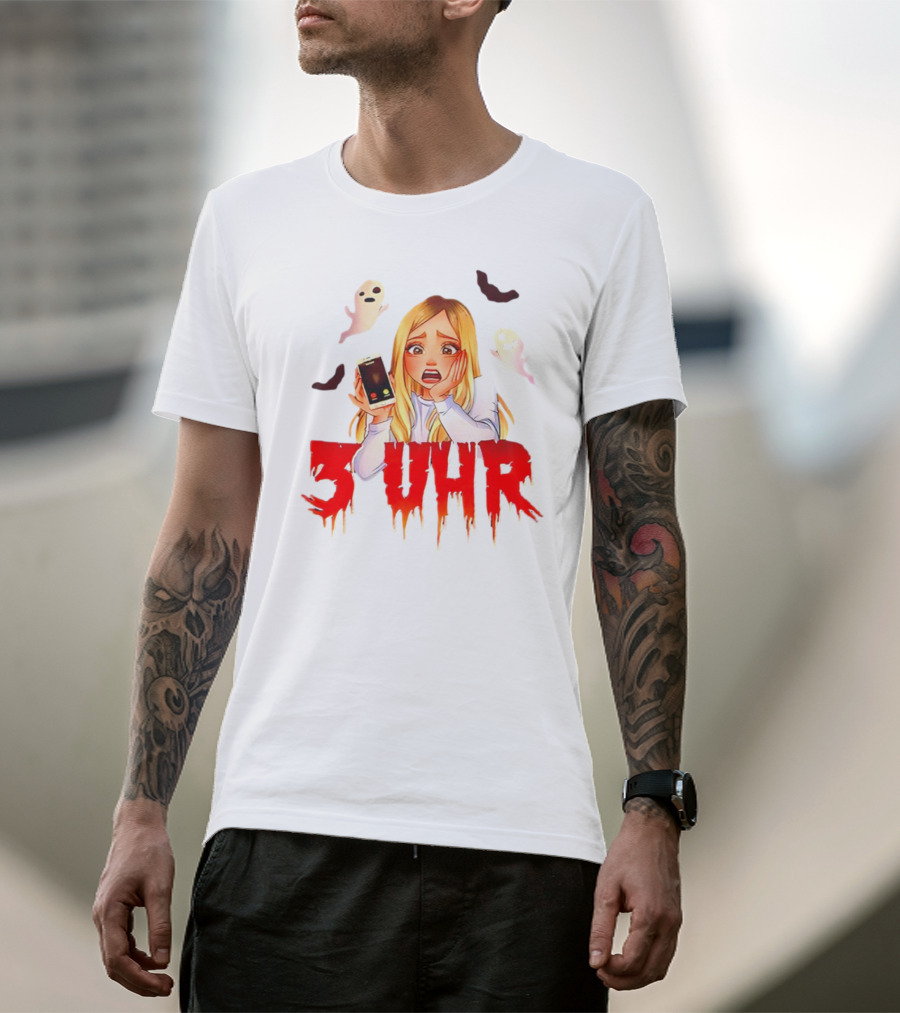 Rebekah Wing 3 Uhr Scary Ghost Reaction T-Shirt