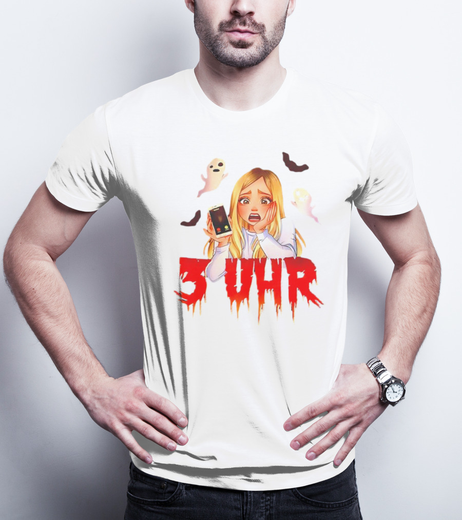 Rebekah Wing 3 Uhr Scary Ghost Reaction T-Shirt