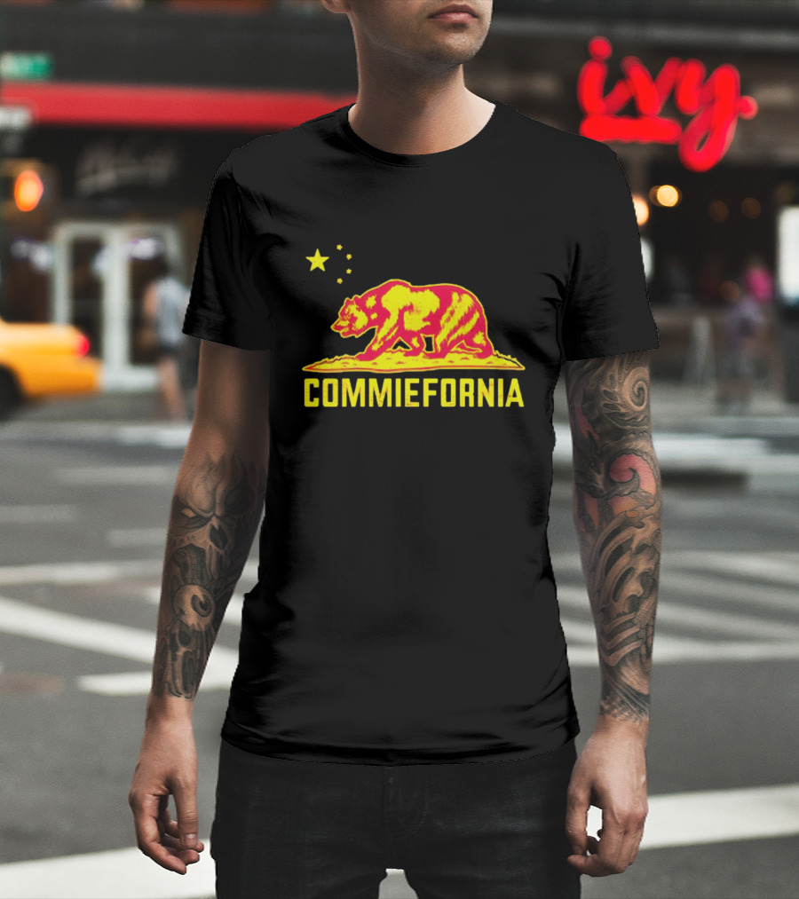 Commiefornia Red Bear Star California Republic T-Shirt