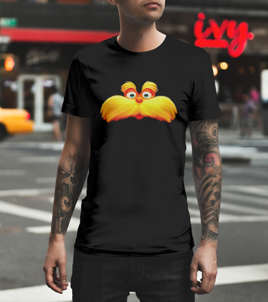 Dr. Seuss The Lorax Mustache Icon Face T-Shirt