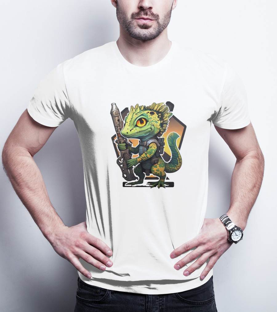 Valorant Gekko Character With Rifle T-Shirt
