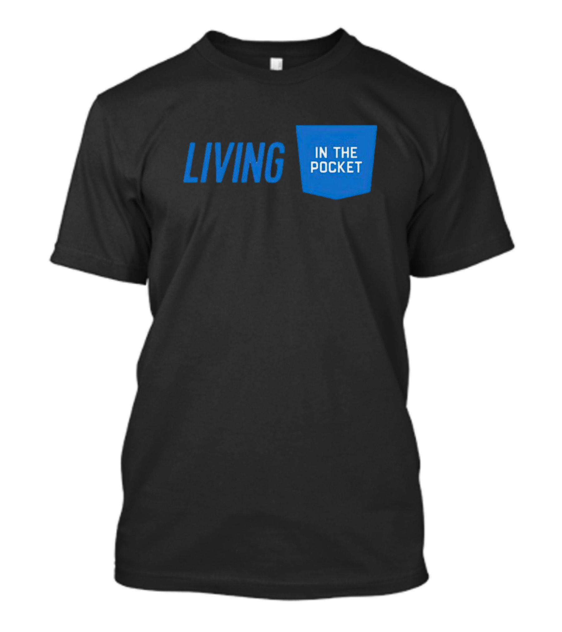 Aaron Donald 99 Living In The Pocket Blue Text T-Shirt