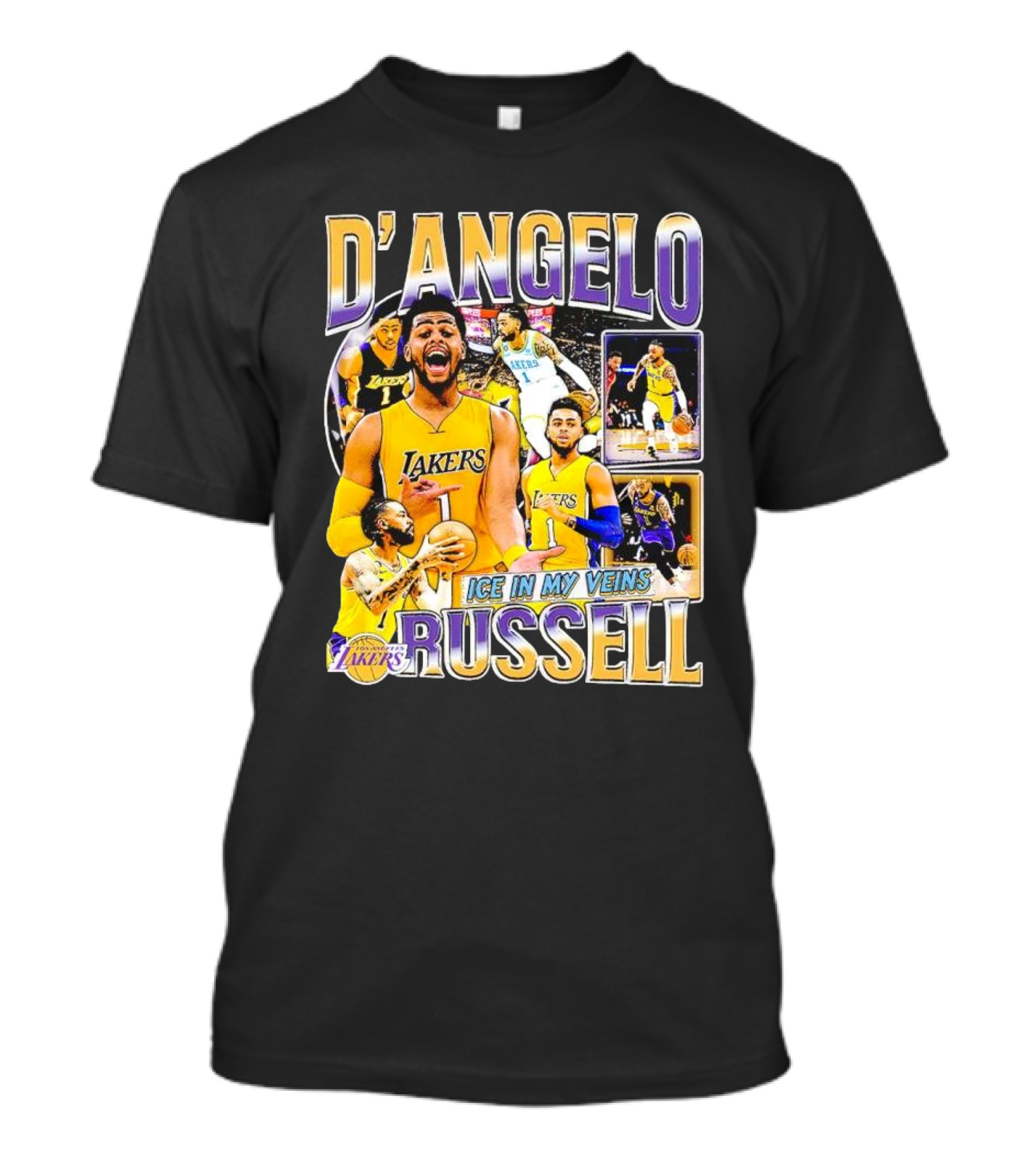D’Angelo Russell Lakers Ice In My Veins 90s Vintage T-Shirt