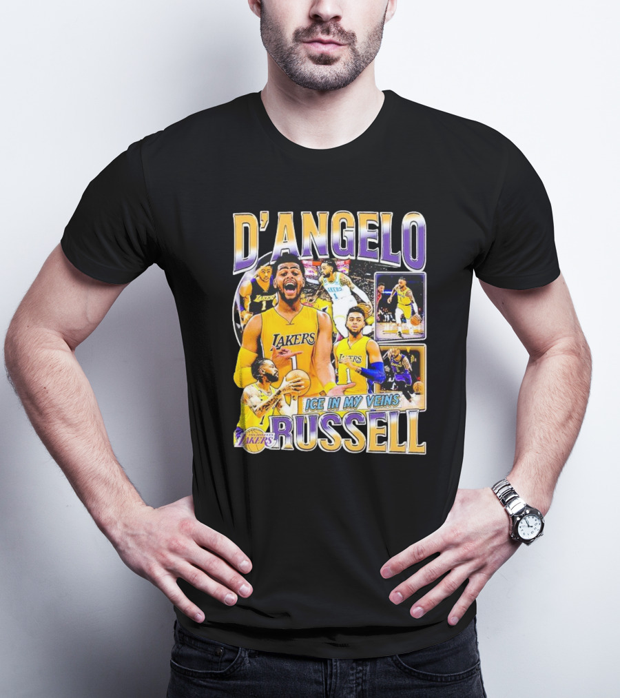 D’Angelo Russell Lakers Ice In My Veins 90s Vintage T-Shirt
