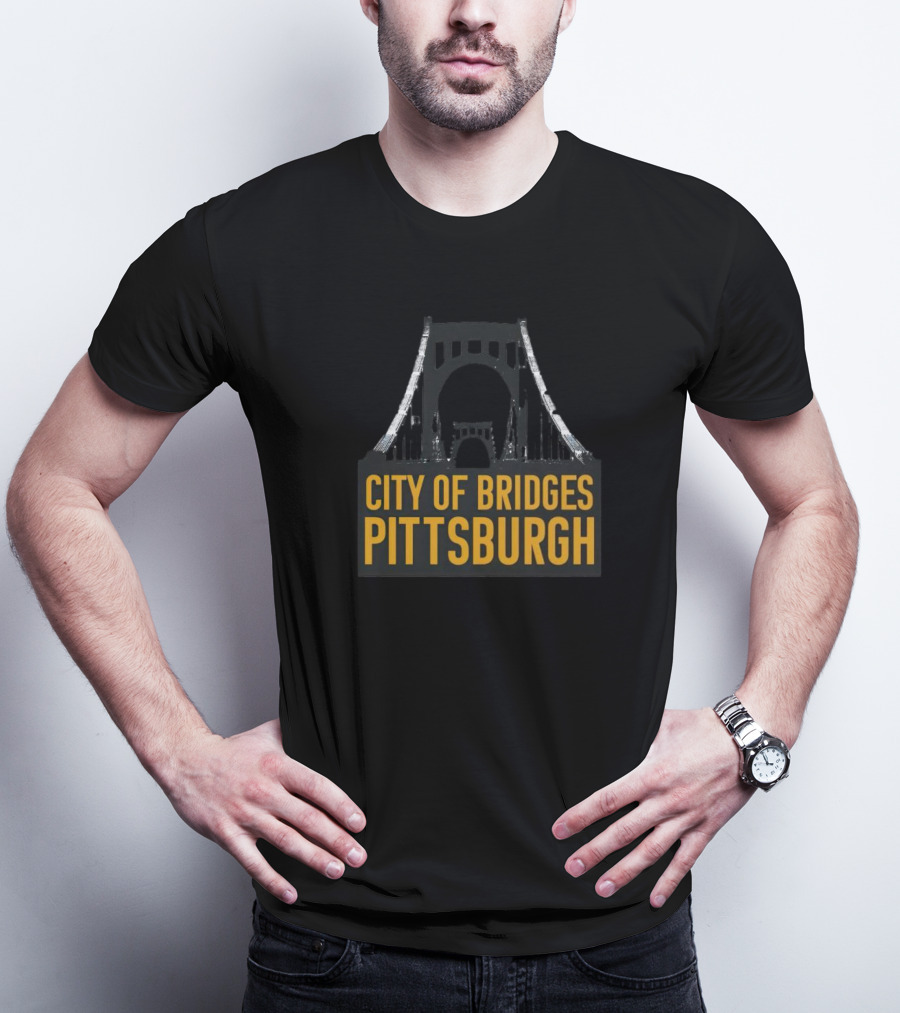 City Of Bridges Pittsburgh Steel Landmark T-Shirt