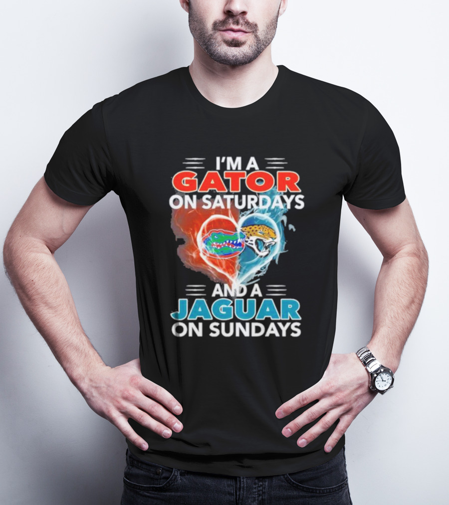 I’m A Gator On Saturdays And A Jaguar On Sundays Football Fans T-Shirt