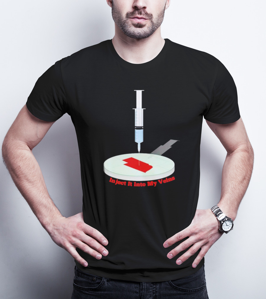 Inject It Into My Veins Syringe Turntable T-Shirt