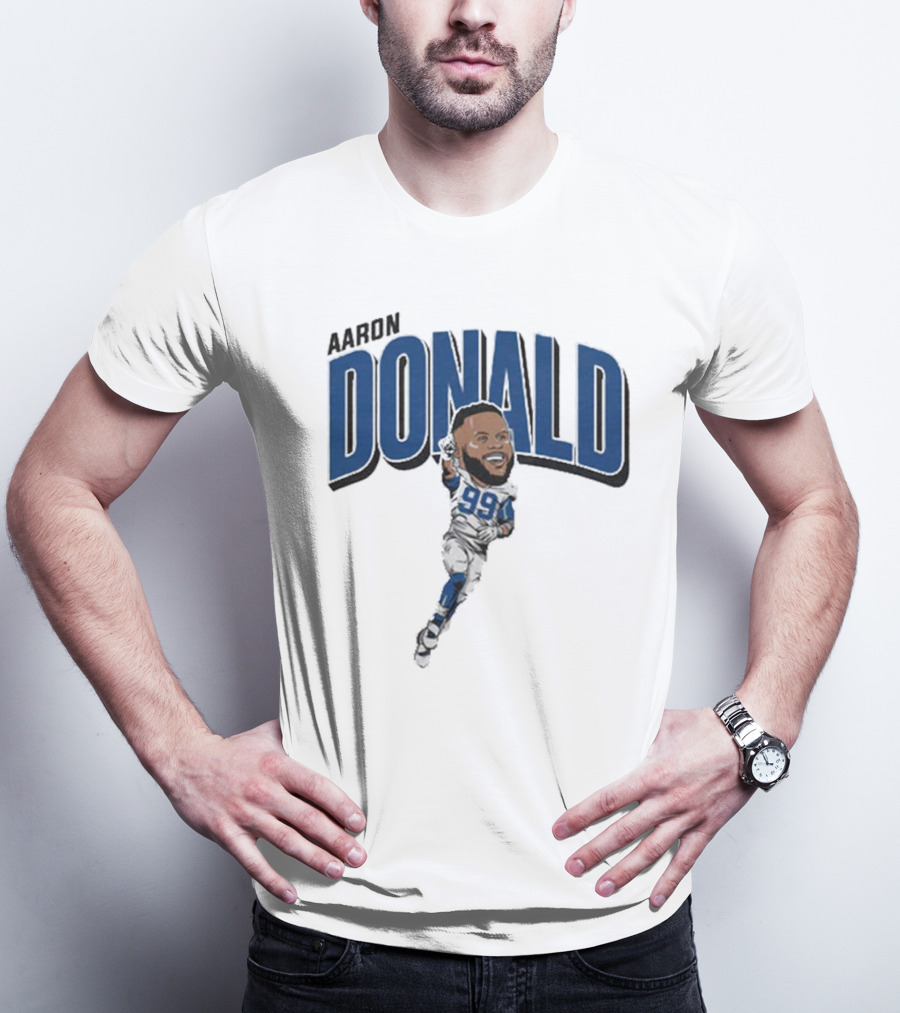 Aaron Donald Rams 99 Player Cartoon T-Shirt