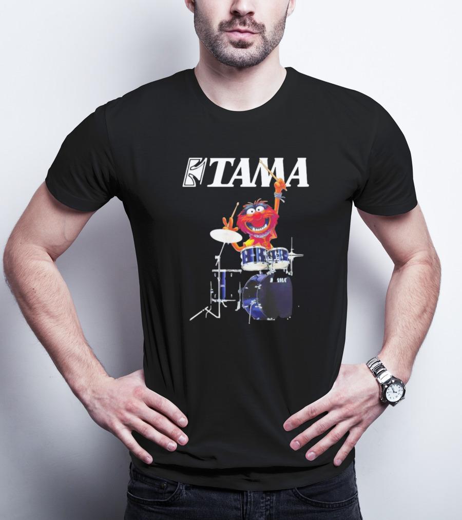 Tama Drums The Muppet Show Animal Playing Drum Set T-Shirt