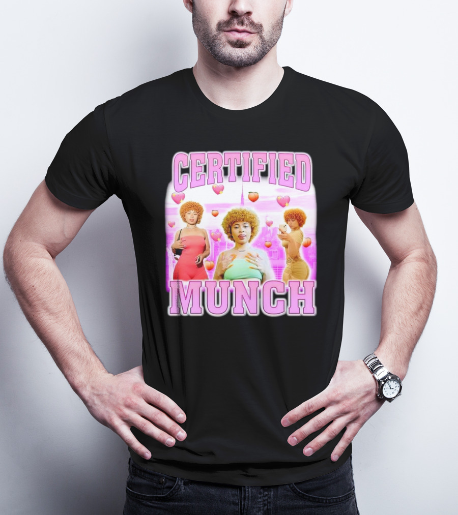 Certified Munch Pink Heart Bootleg Aesthetic Trio T-Shirt