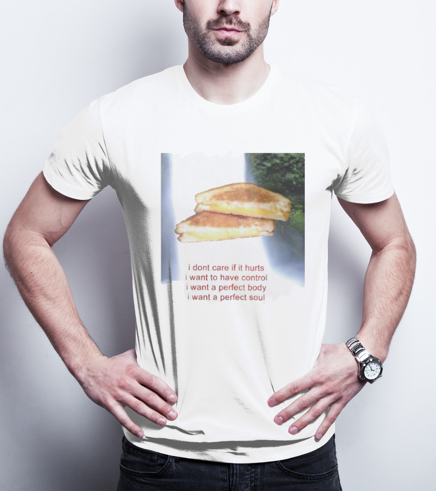 I Don’t Care If It Hurts I Want To Have Control Grilled Cheese I Want A Perfect Body I Want A Perfect Soul T-Shirt