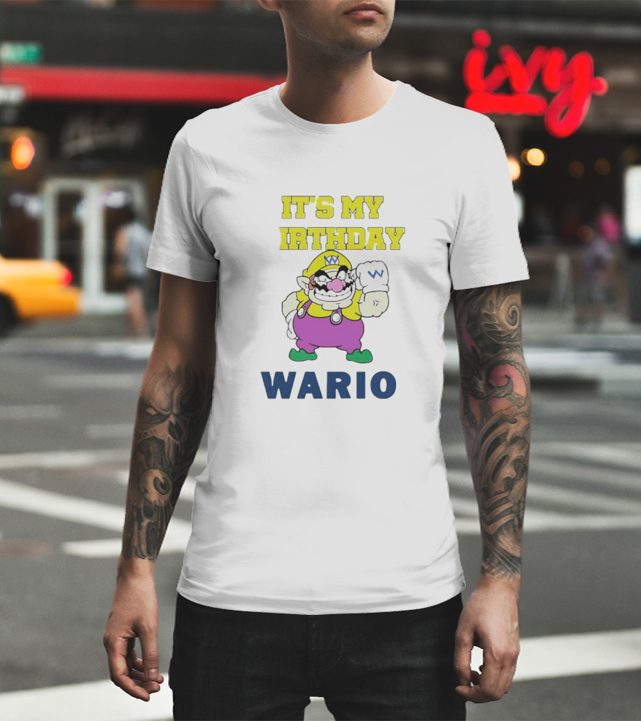 It's My Birthday Wario T-Shirt