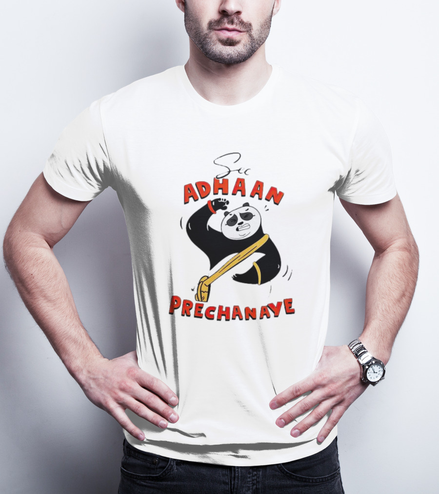 Panda See Adhaan Prechanaiye Kung Fu Pose T-Shirt