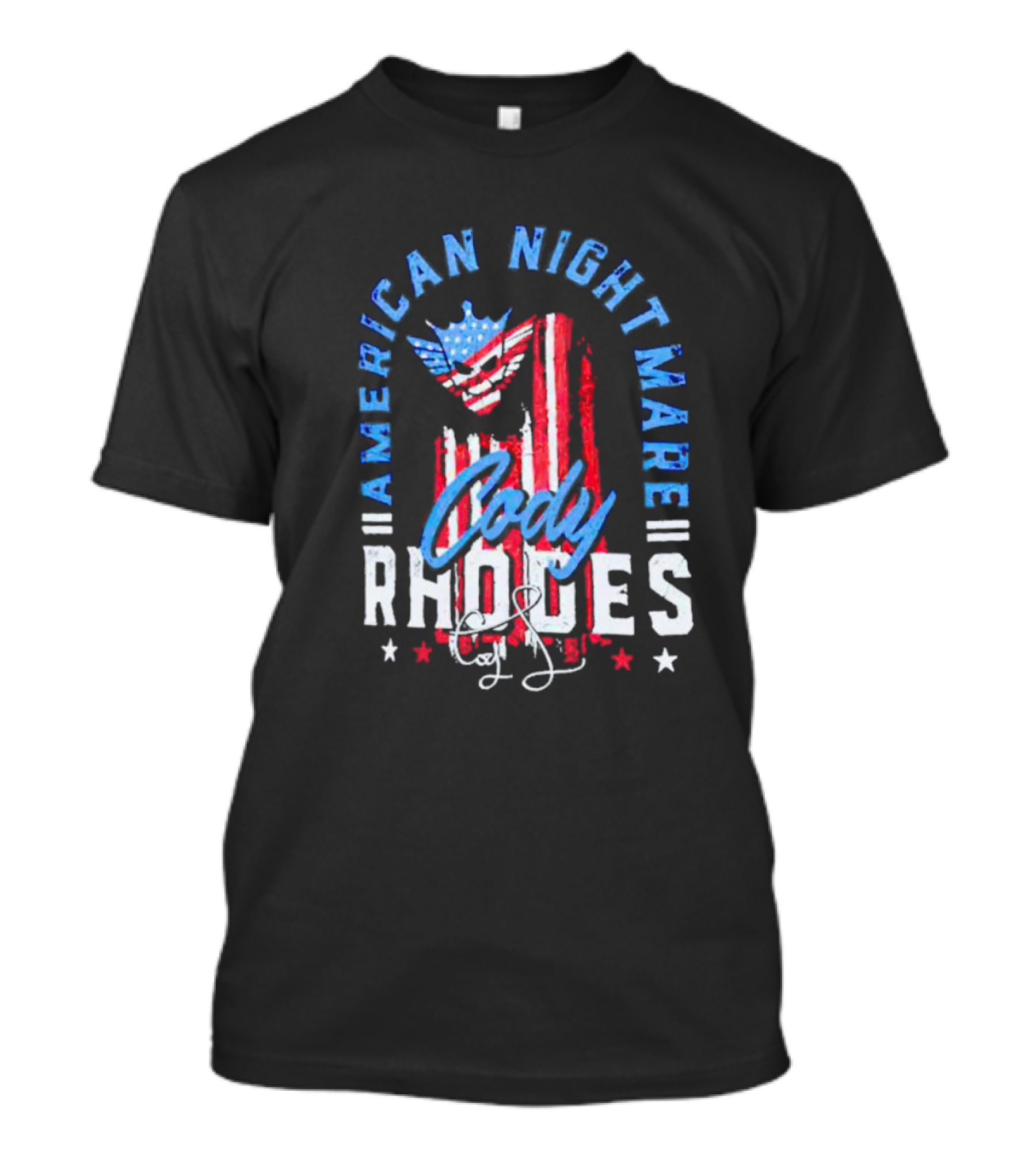 Cody Rhodes American Nightmare USA Flag Signature T-Shirt