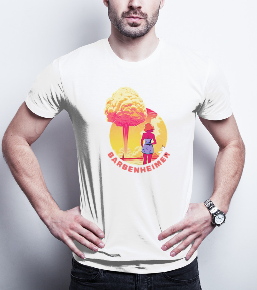 Barbie Oppenheimer Barbenheimer Sunset Silhouette Explosion T-Shirt