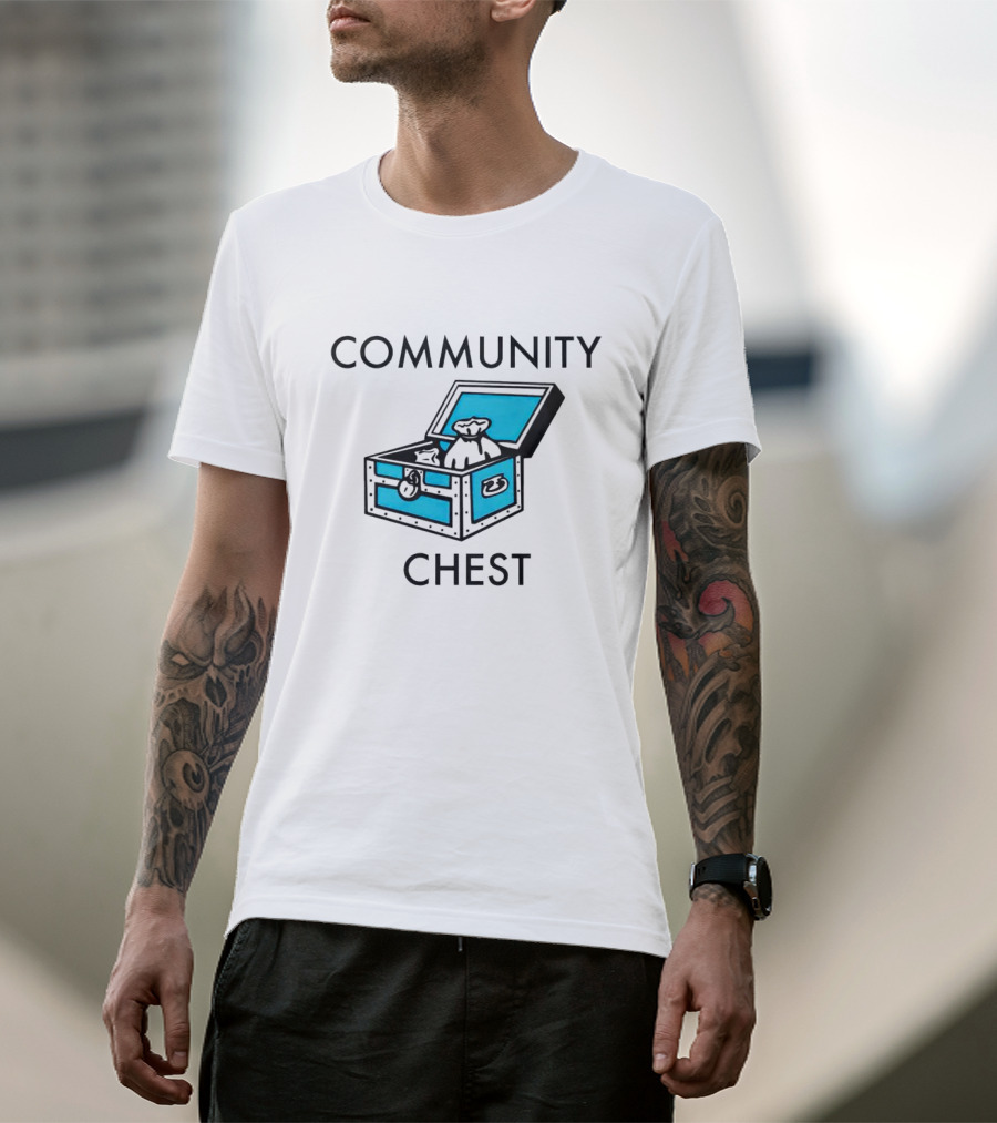 COMMUNITY CHEST MONOPOLY ICON BLUE TREASURE BOX T-Shirt