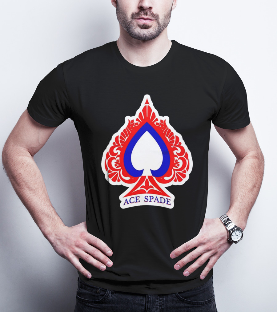 Heels On Starz Ace Spade Red Blue Emblem T-Shirt