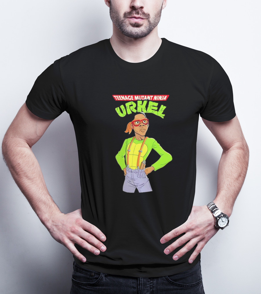 Teenage Mutant Ninja Urkel Cartoon Fusion T-Shirt