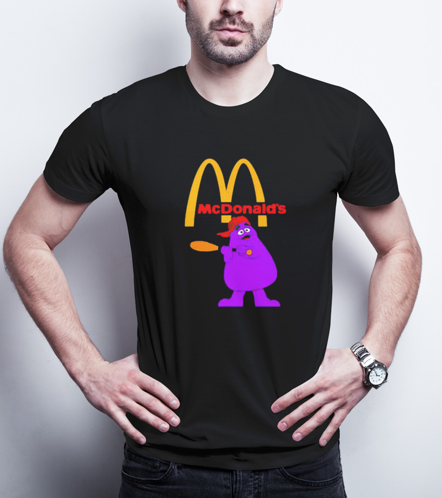 Grimace Baseball Bat McDonald's T-Shirt