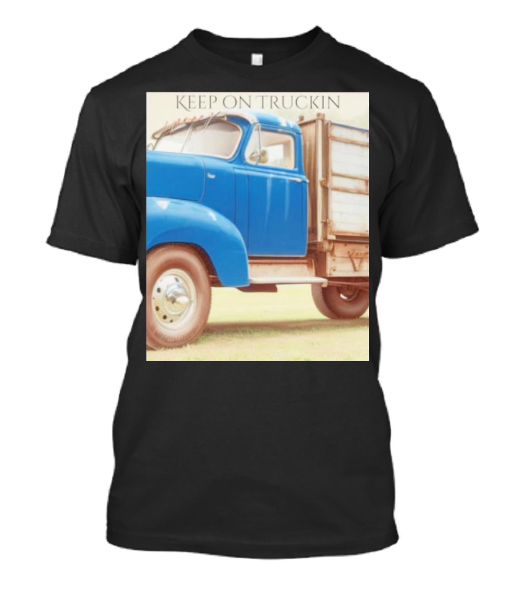 Keep On Truckin' Vintage Blue Truck Nostalgia T-Shirt