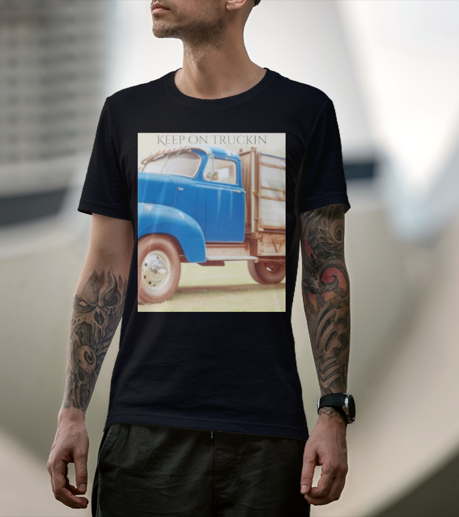 Keep On Truckin' Vintage Blue Truck Nostalgia T-Shirt
