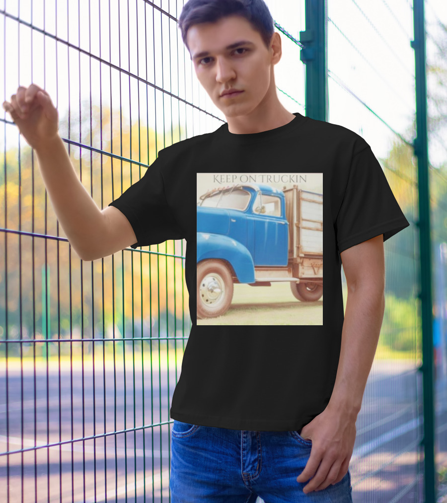 Keep On Truckin' Vintage Blue Truck Nostalgia T-Shirt