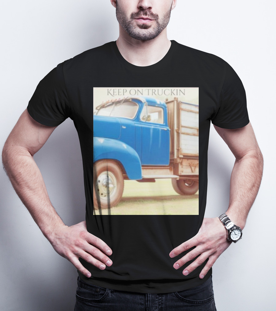 Keep On Truckin' Vintage Blue Truck Nostalgia T-Shirt
