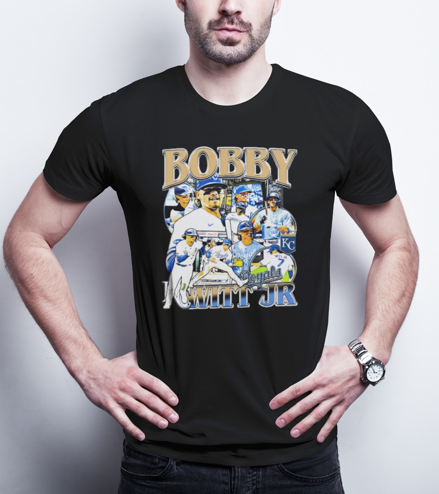 Bobby Witt Jr. Royals Baseball Collage T-Shirt