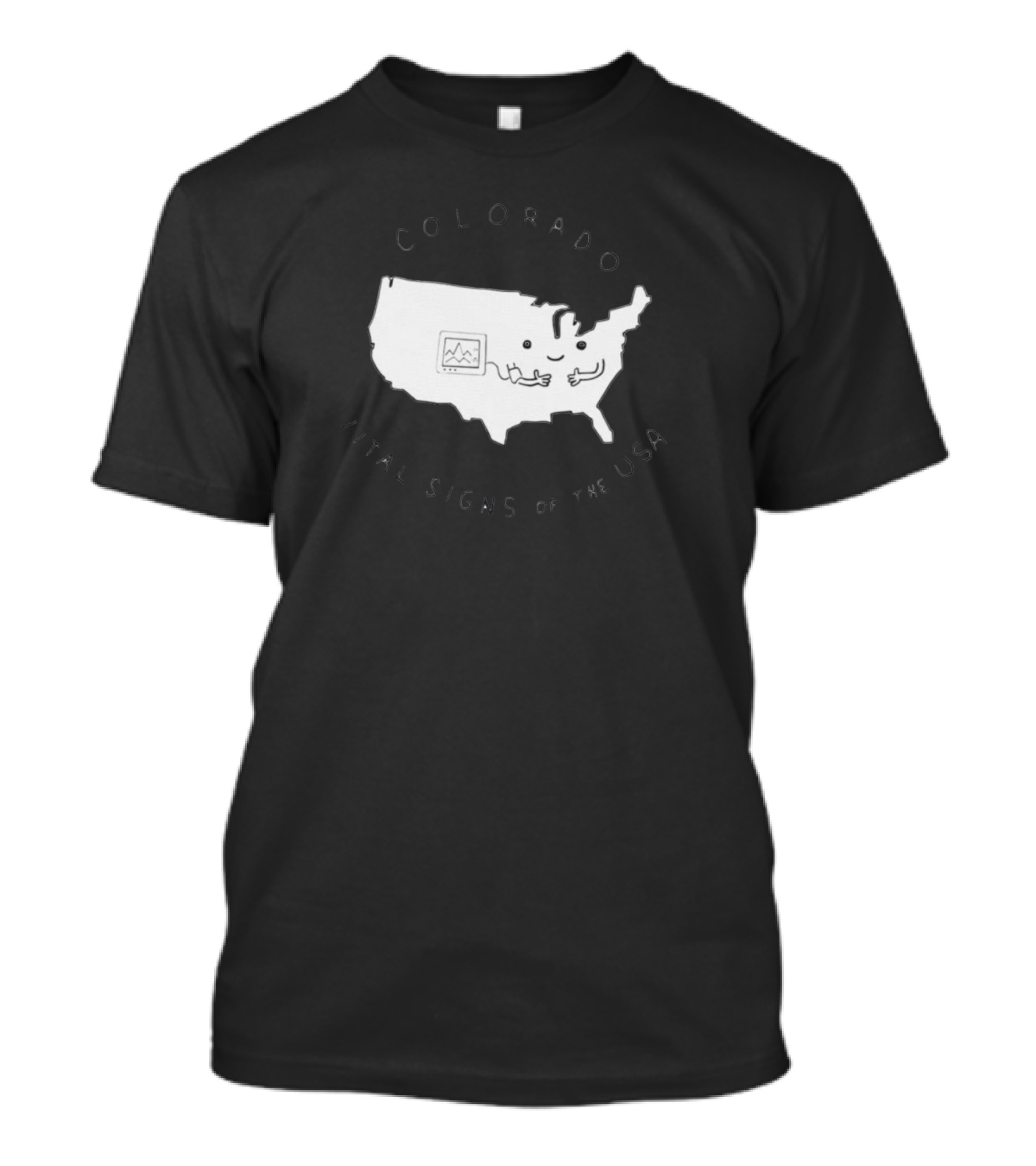Colorado Vital Signs Of The USA Fun Map T-Shirt