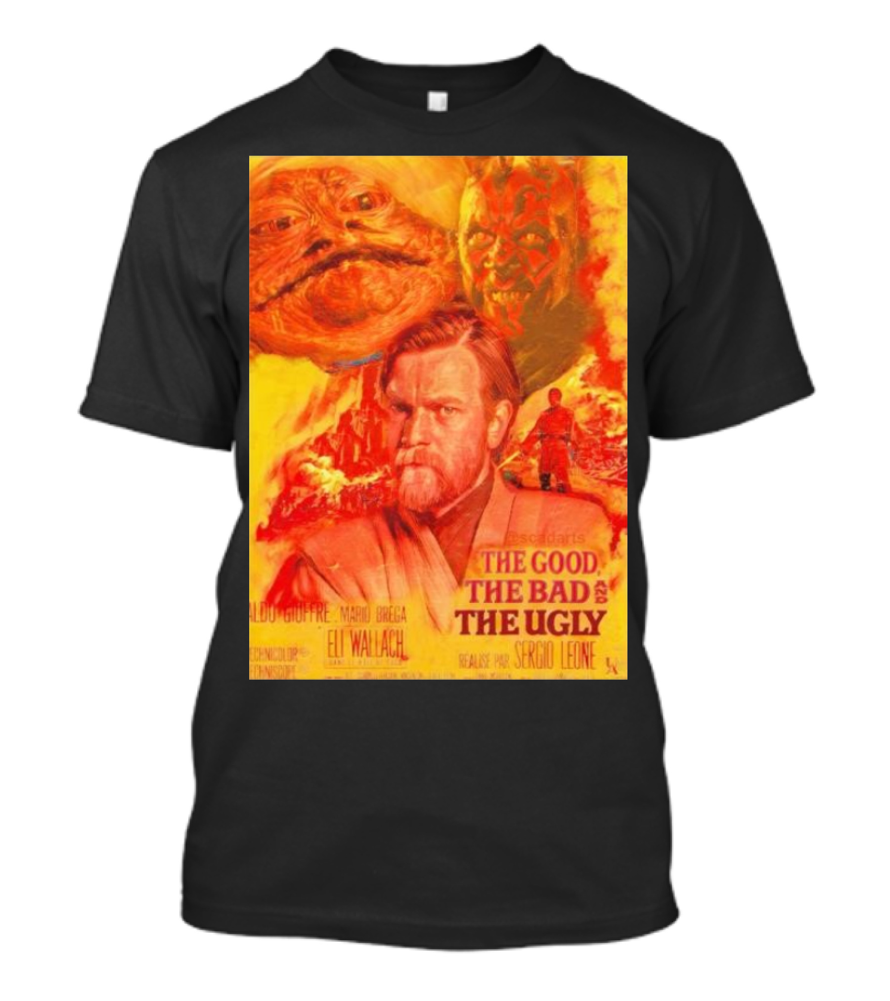 Obi Wan Kenobi Darth Maul Jabba The Good The Bad The Ugly Movie T-Shirt
