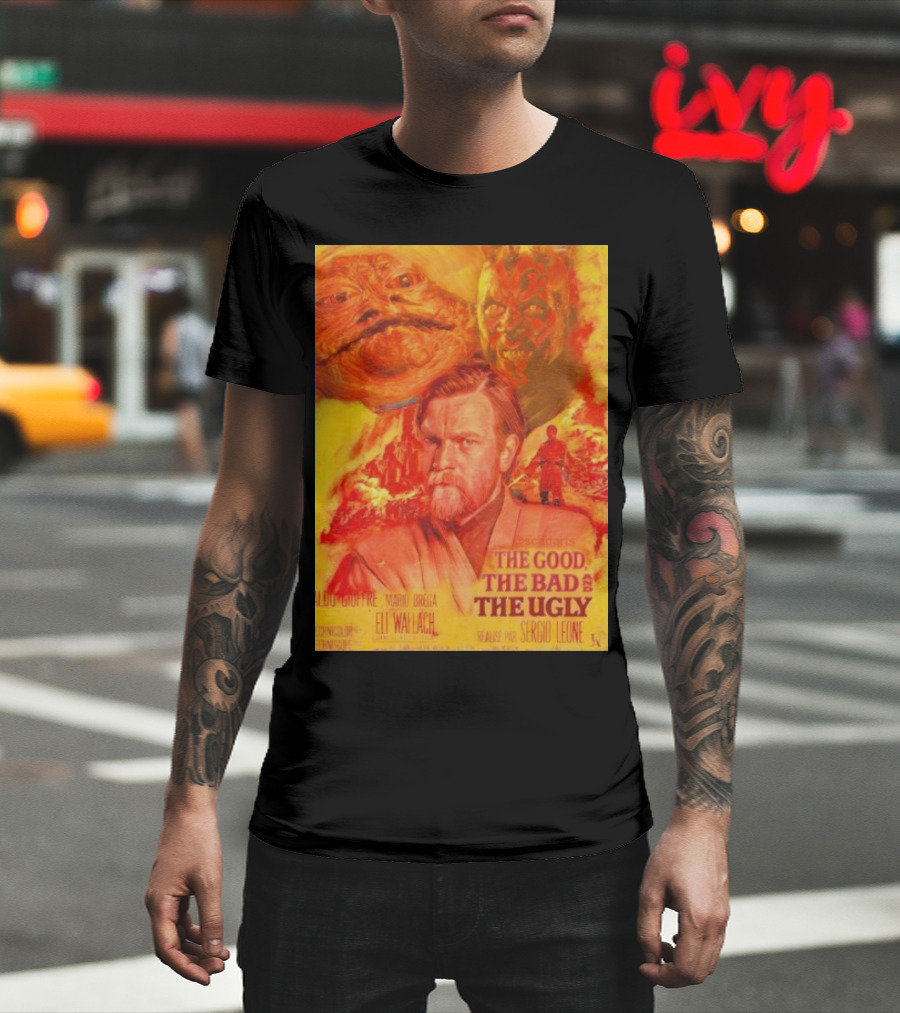 Obi Wan Kenobi Darth Maul Jabba The Good The Bad The Ugly Movie T-Shirt