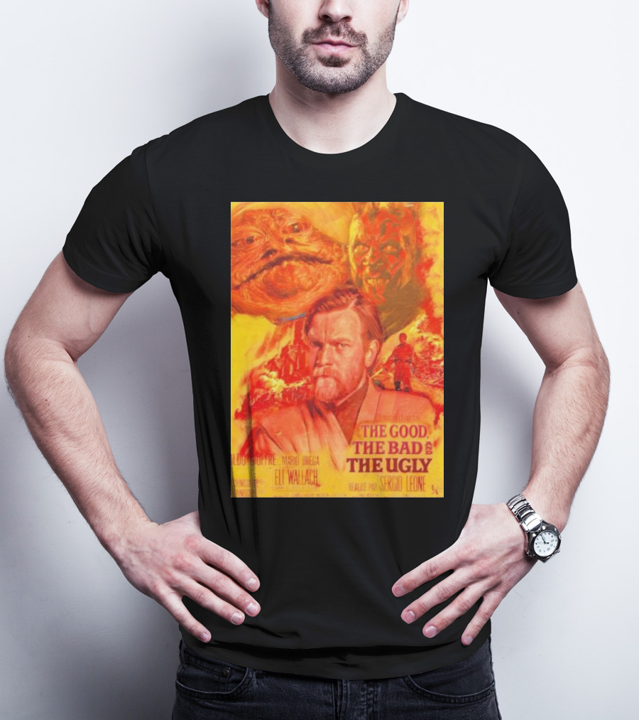 Obi Wan Kenobi Darth Maul Jabba The Good The Bad The Ugly Movie T-Shirt