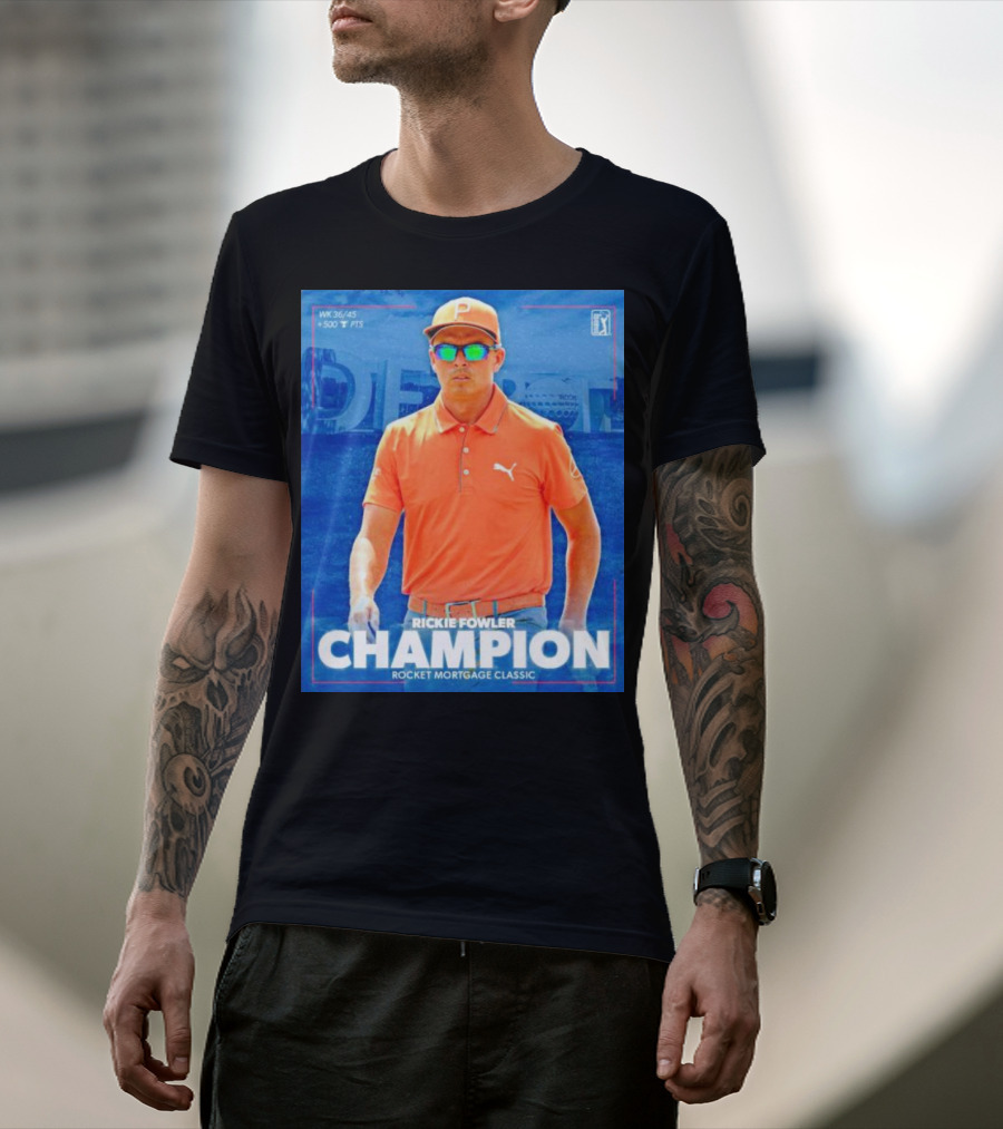WK 36/45 Rickie Fowler Champion Rocket Mortgage Classic T-Shirt