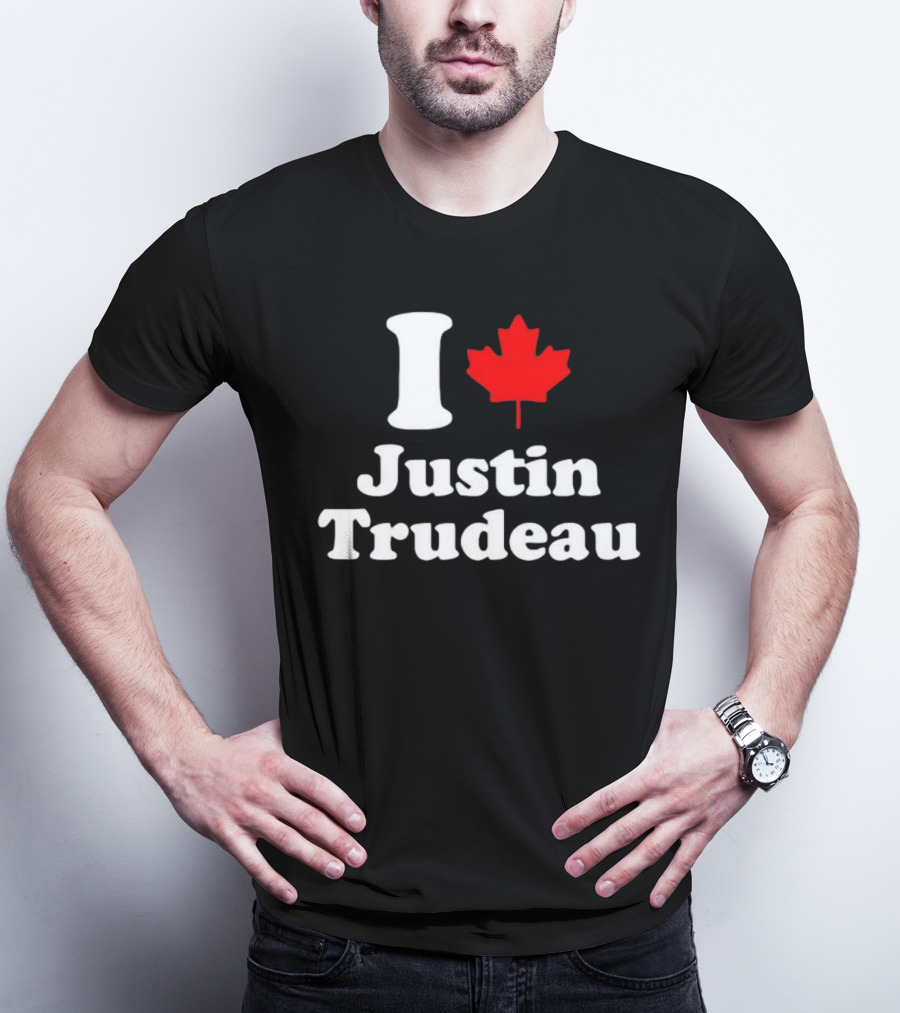 I Love Justin Trudeau Canada Maple Leaf T-Shirt