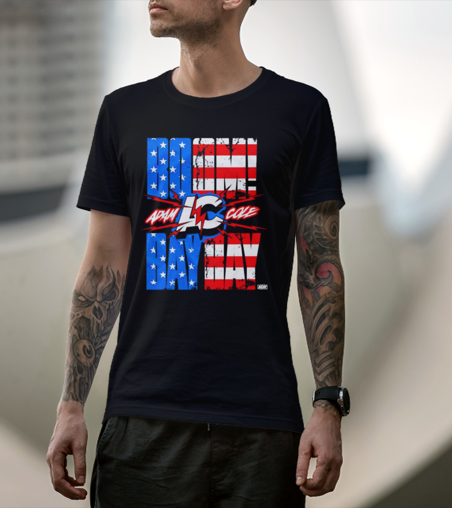 Adam Cole Boom Bay Bay American Flag AEW T-Shirt