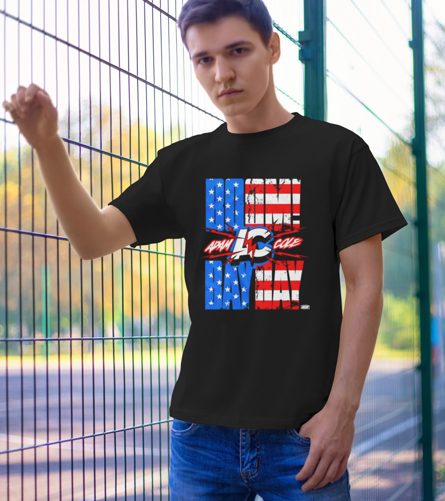 Adam Cole Boom Bay Bay American Flag AEW T-Shirt