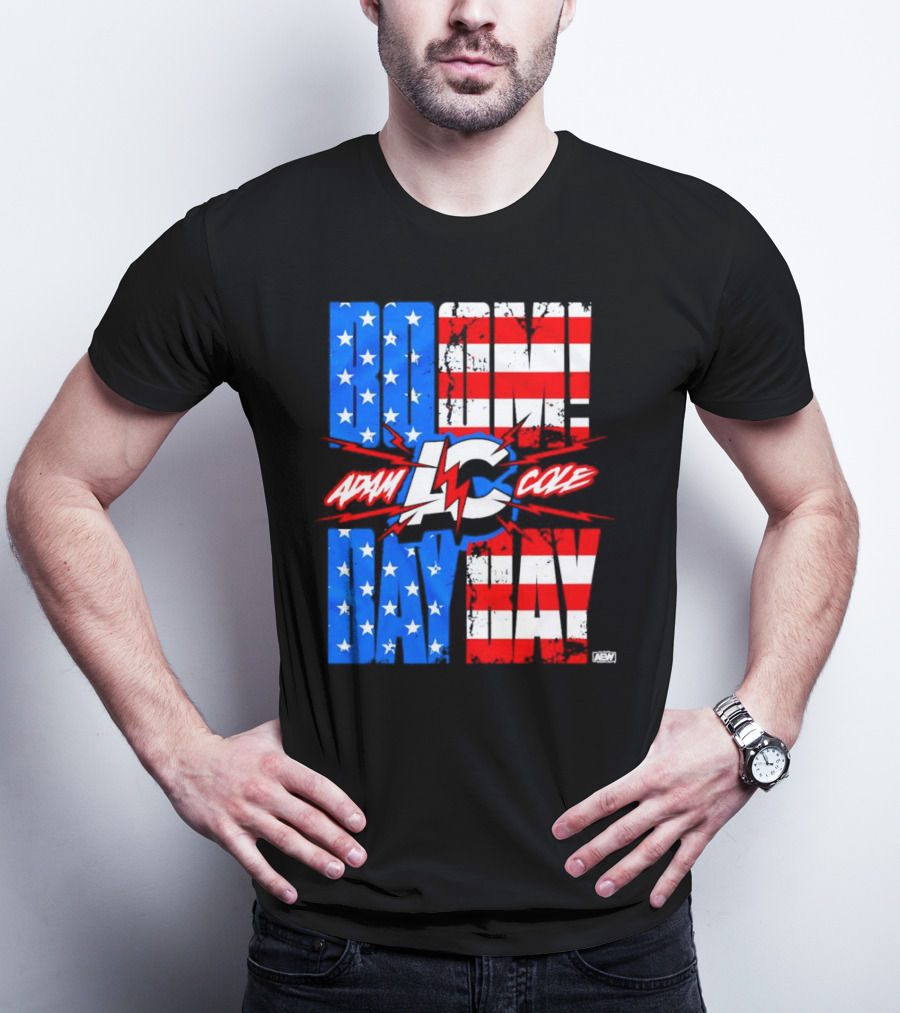 Adam Cole Boom Bay Bay American Flag AEW T-Shirt
