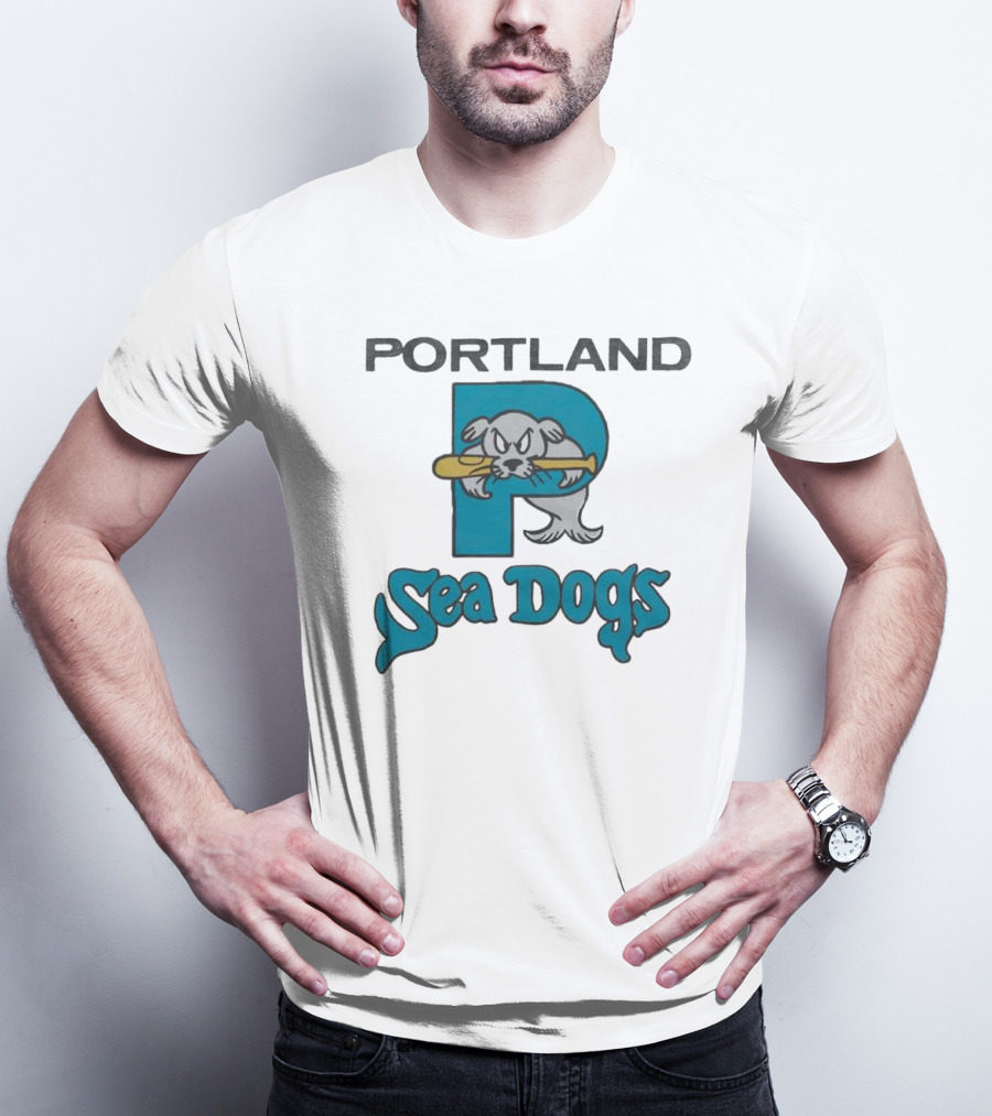 Portland Sea Dogs Baseball Bat T-Shirt