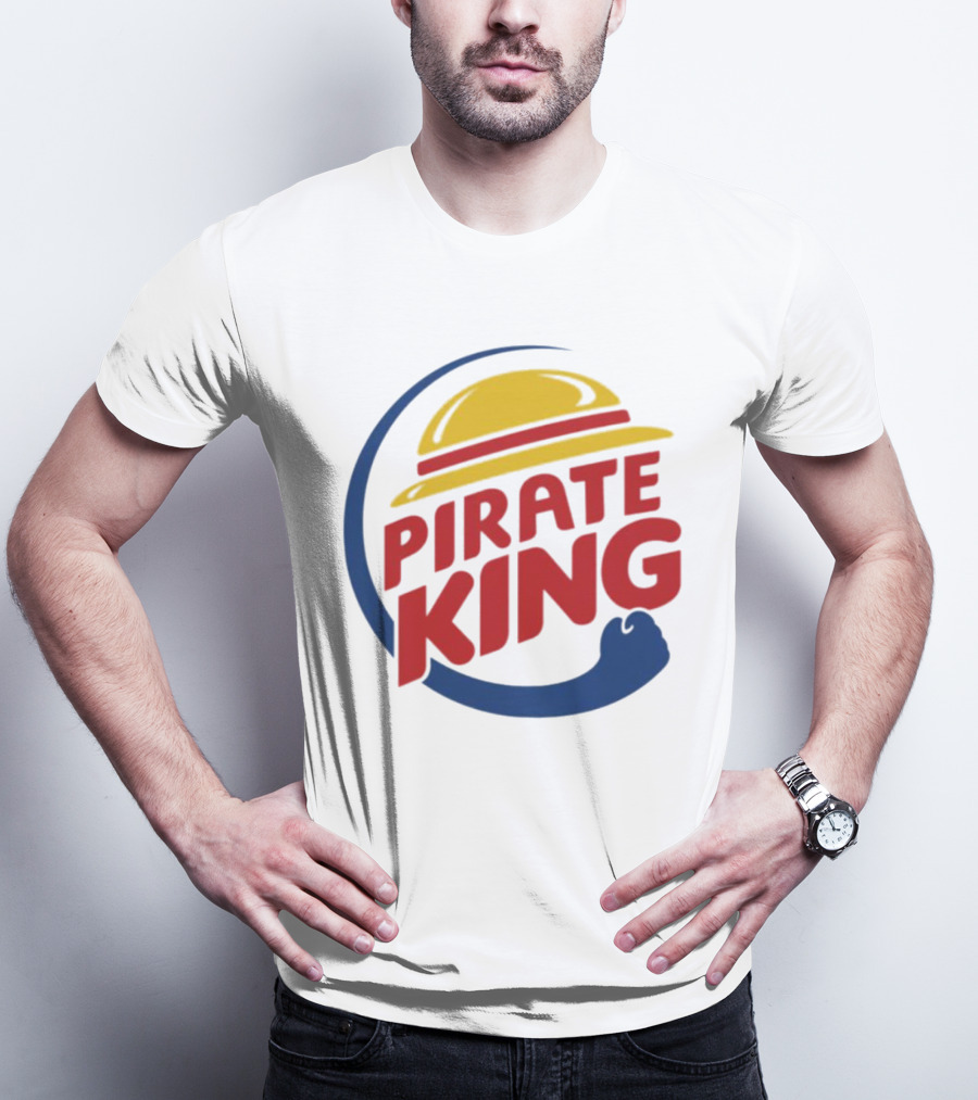 Pirate King Luffy Straw Hat One Piece Burger T-Shirt