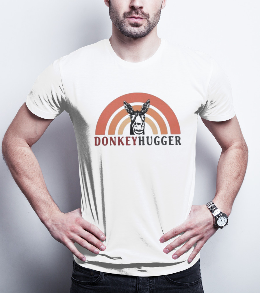 Donkey Hugger Retro Rainbow Arch T-Shirt