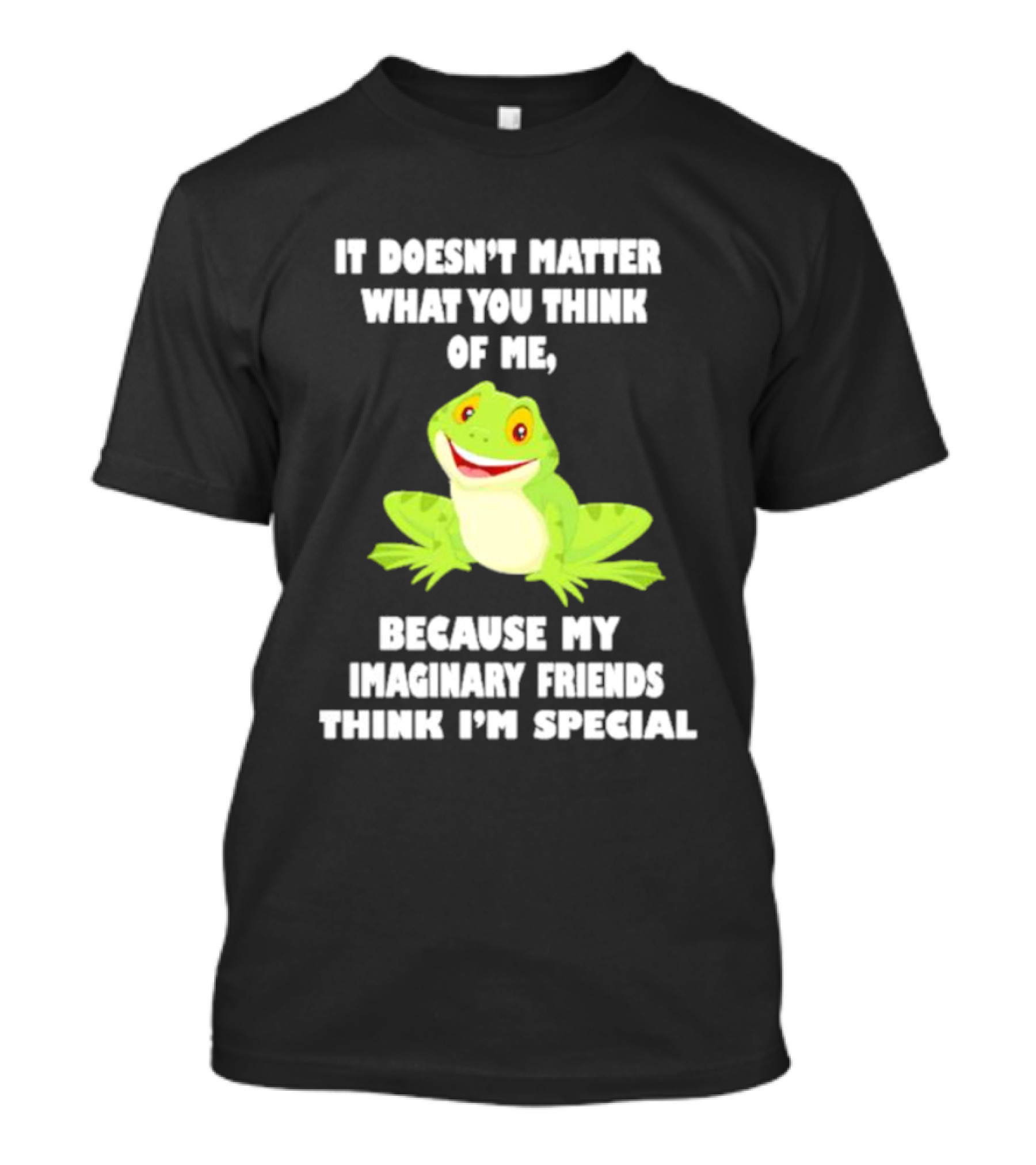It Doesn’t Matter What You Think Of Me Because My Imaginary Friends Think I’m Special Frog T-Shirt