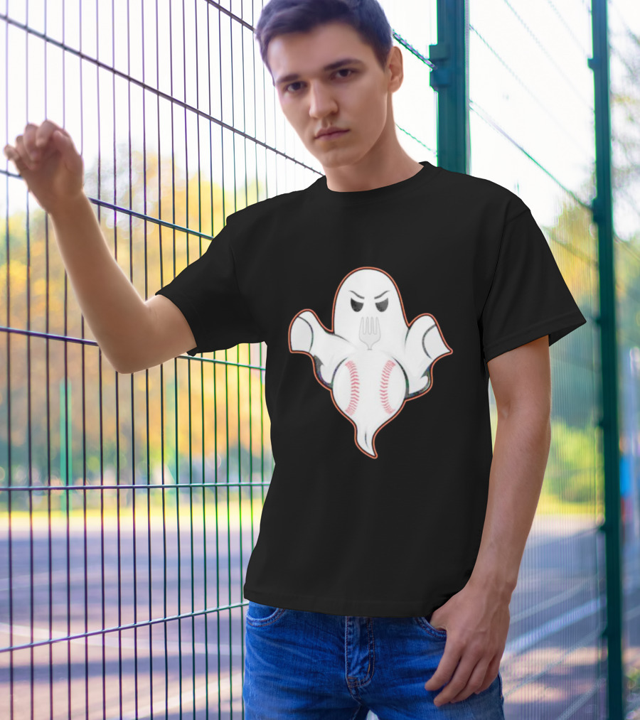 Ghost Forkball Baseball Spirit T-Shirt